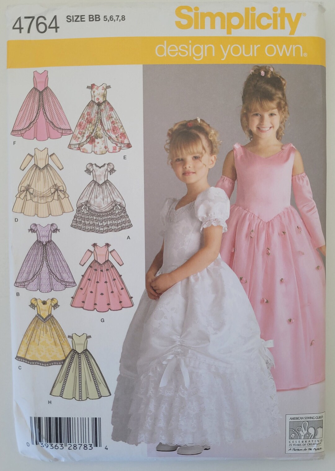Girl's Fancy Dress Pattern Sewing Pattern for Special Occasion, Flower ...