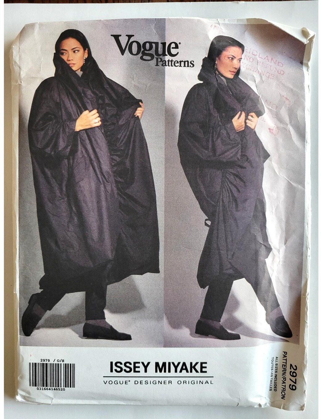 Uncut Vintage 90s Sewing Pattern for Issey Miyake Reversible Coat With ...