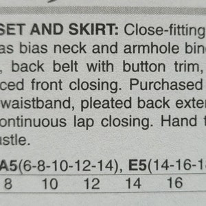 Costume Pattern - Sewing Pattern for Peplum Corset and Bustle Skirt ...