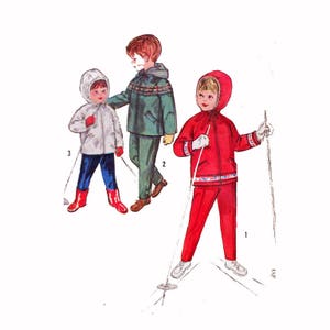 Toddler Sewing Pattern for Two Piece Snowsuit Hooded Lined Jacket and ...