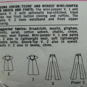 B36 1970s Vintage Sewing Pattern for Minidress, Tunic Jumper With ...