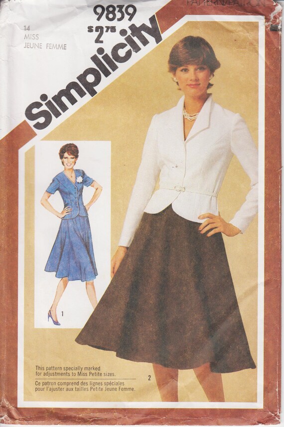 Skirt Suit Pattern Sewing Pattern for Fitted Jacket W | Etsy