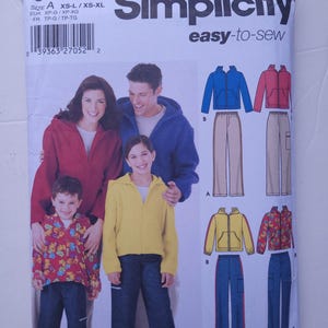 Simplicity 5362 Sewing Pattern for Child and Adult Family Athleisure ...