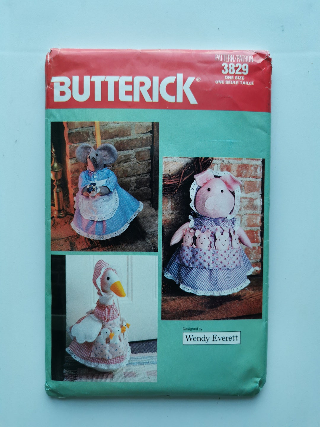 Door Stop Pattern - UNCUT Vintage Sewing Pattern for Goose and Pig ...