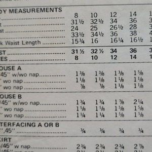 Vintage Sewing Pattern for Blouse, Flared Skirt and Wide Flared Legged ...