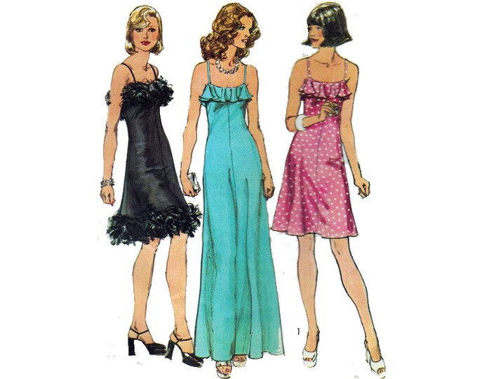 Sexy Dress Pattern Vintage Sewing Pattern for Disco Dress Long Dress ...