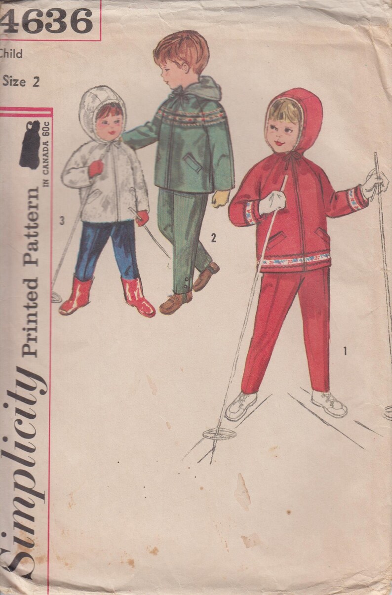 Toddler Sewing Pattern for Two Piece Snowsuit Hooded Lined - Etsy