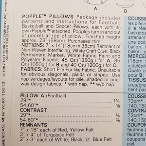 Sports Ball Popple Toy Sewing Pattern Football, Basketball or Soccer ...