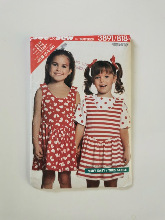 Pattern for Girls Sewing Pattern for Children's Dress or - Etsy
