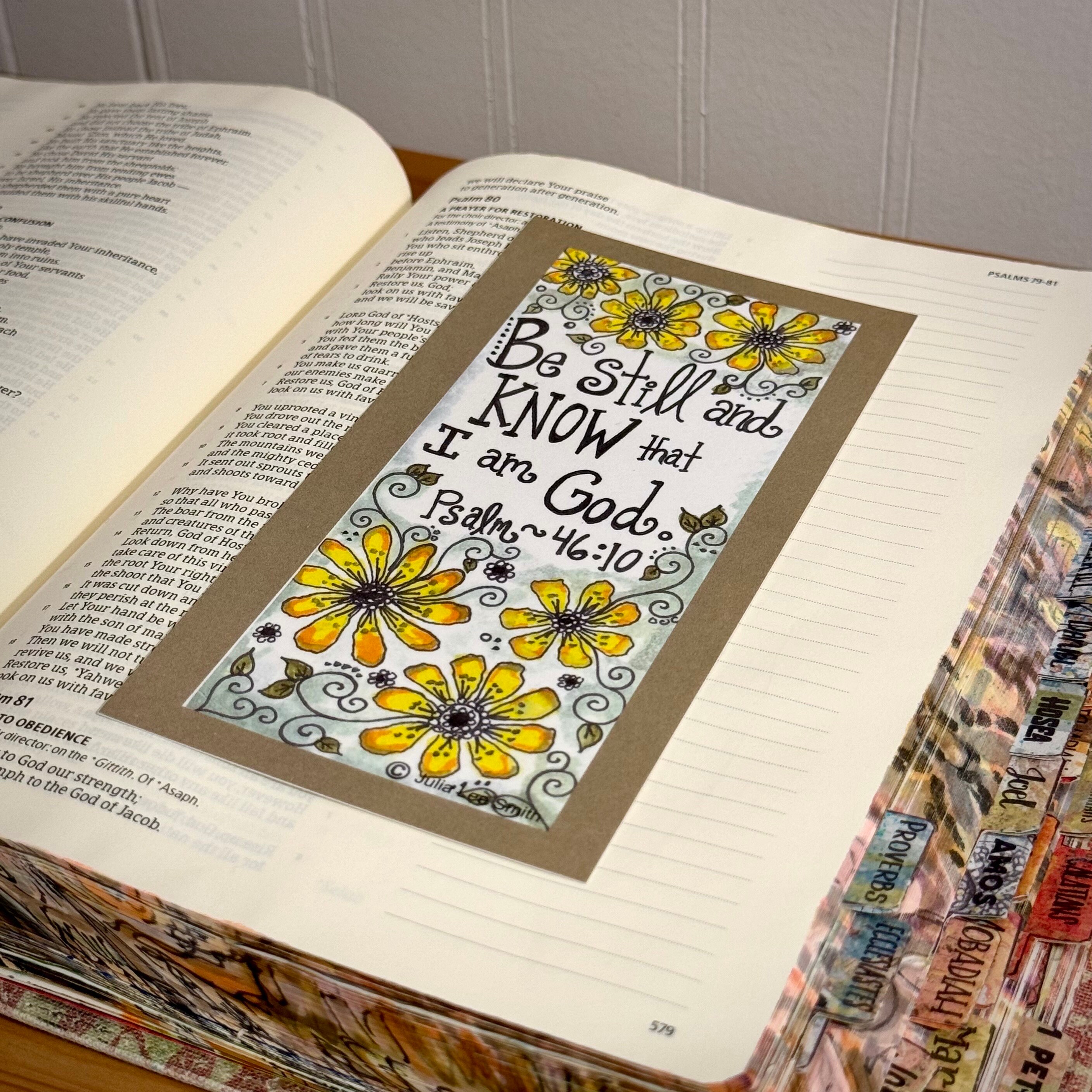 Be Still and Know That I Am God Scripture Watercolor Bookmark ...