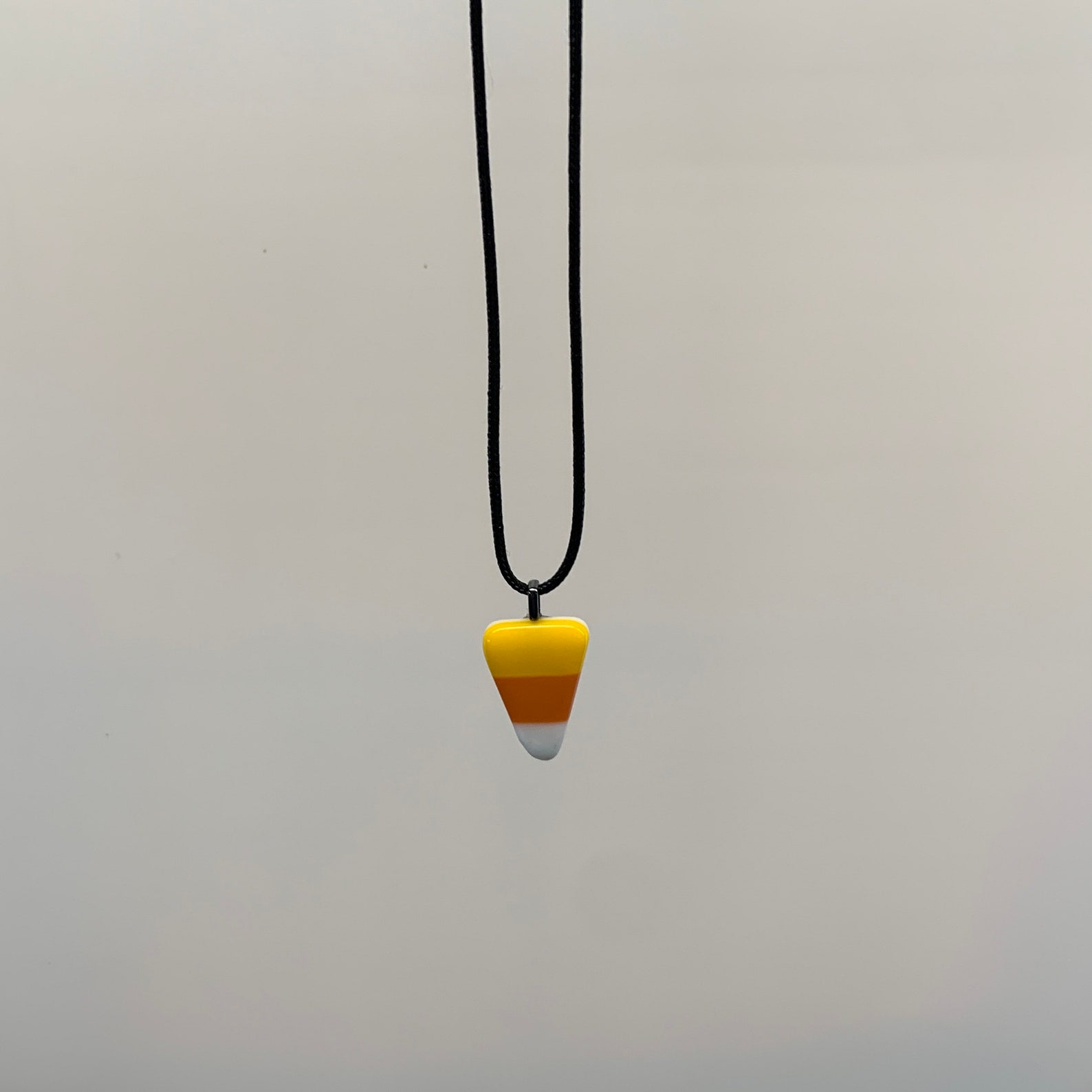 Candy Corn Pendant Fused Glass Yellow Orange White - Etsy