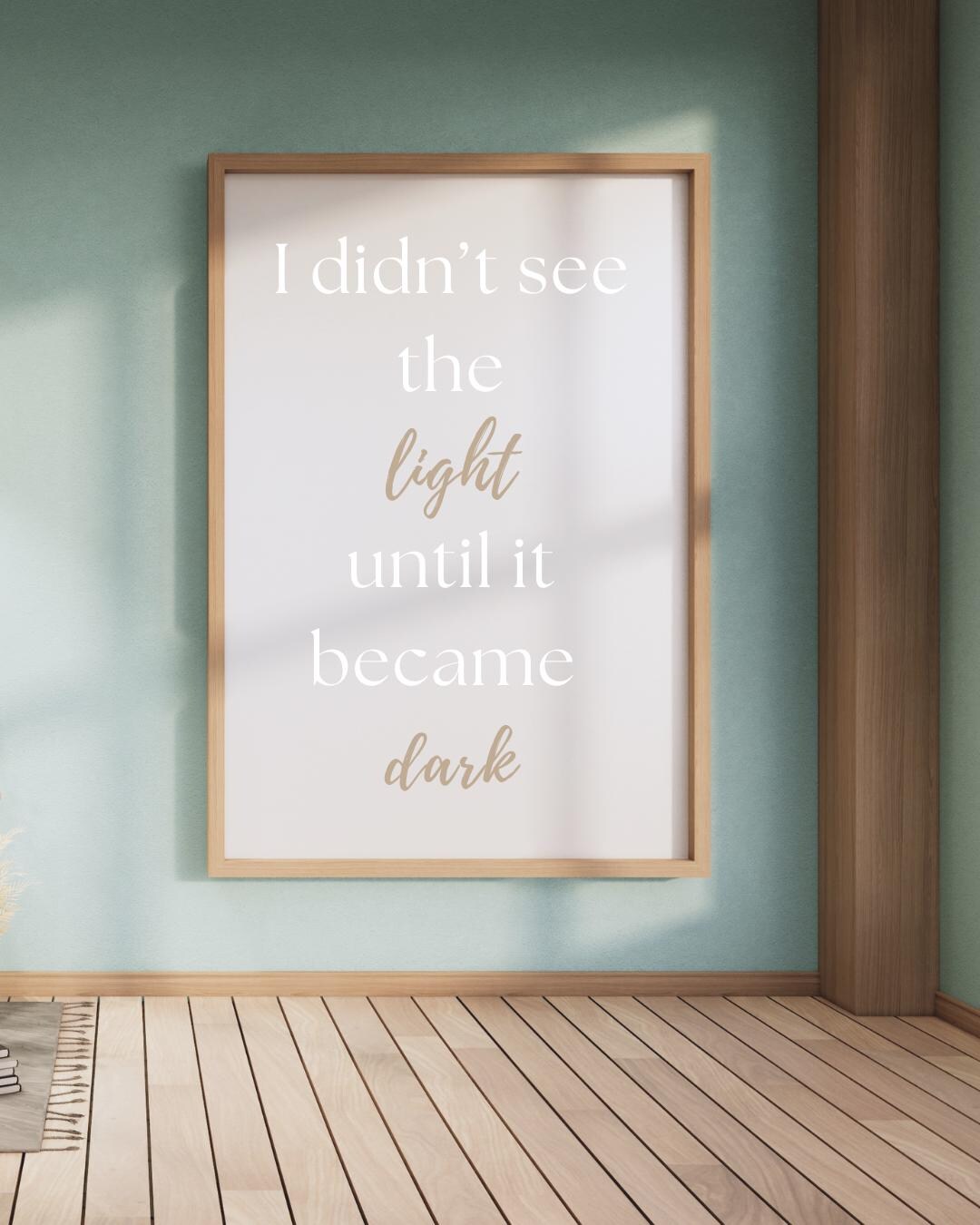Minimalist Quote Art Print: Custom Colors, Inspirational Home Decor ...