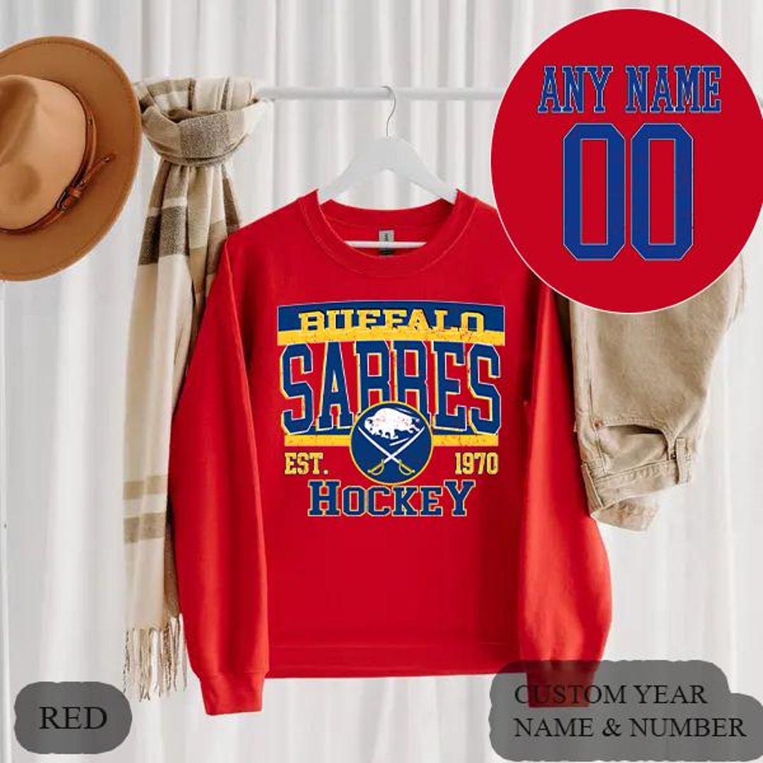 Personalized Name and Number Buffalo Sabres Sweatshirt, Buffalo Sabres ...