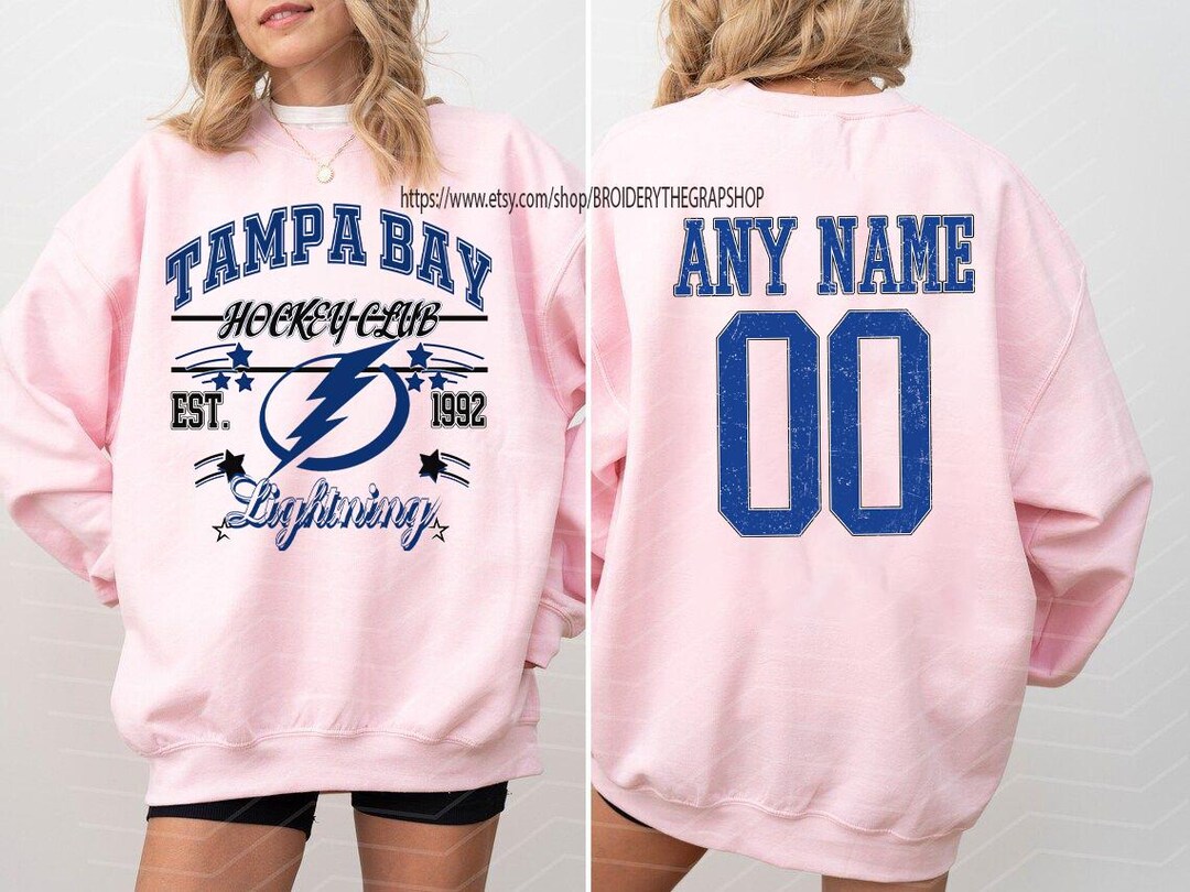 Personalized Name and Number Tampa Bay Lightning Sweatshirt, Tampa Bay ...
