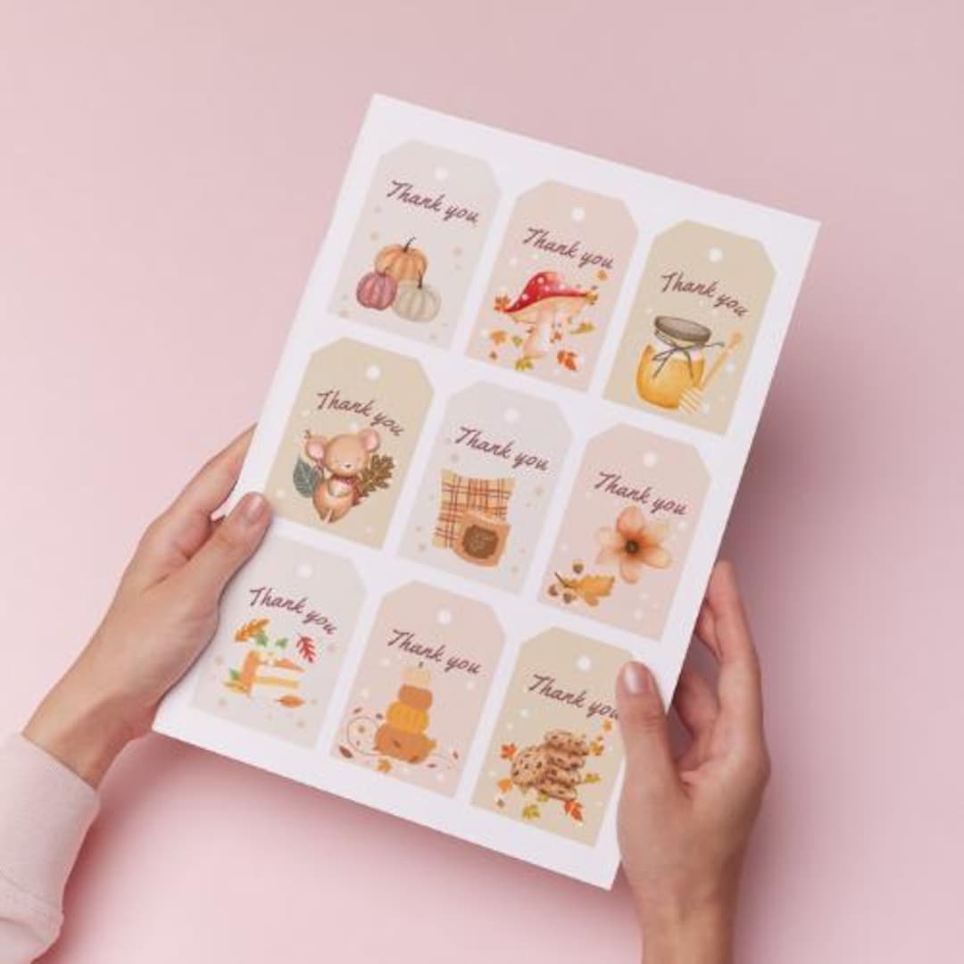 Printable Autumn Gift Tags - Fall Favor Tags - Thanksgiving Labels ...