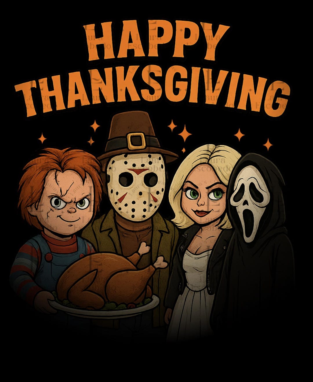 Horror Movie Thanksgiving: Chucky, Jason, Ghostface - Etsy
