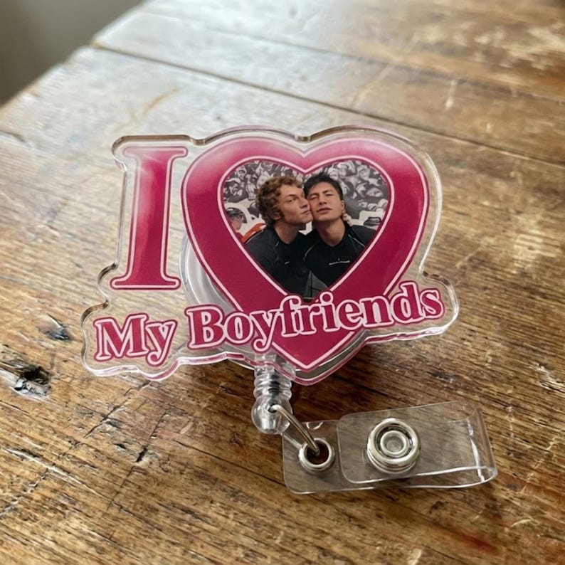 Acrylic Heated Rivalry & Hollanov Inspired Badge Reel, Hockey Badge ...