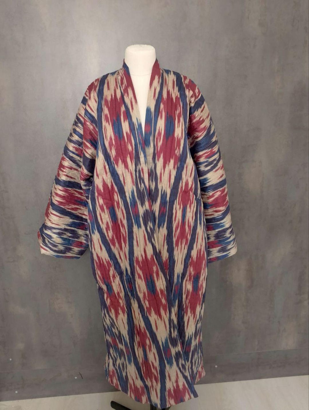 Uzbek Handquilted Ikat Robe - Etsy
