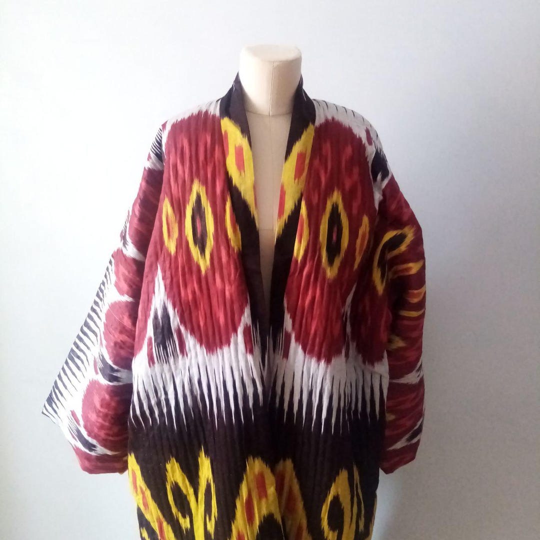 Uzbek Handquilted Ikat Robe - Etsy