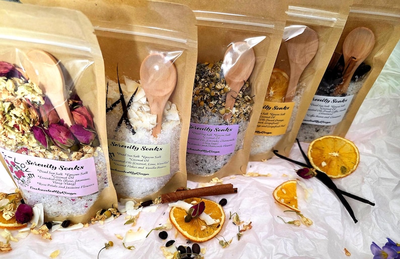 Aromatherapy Bath Salts - Essential Oils, Botanicals & Flowers ...