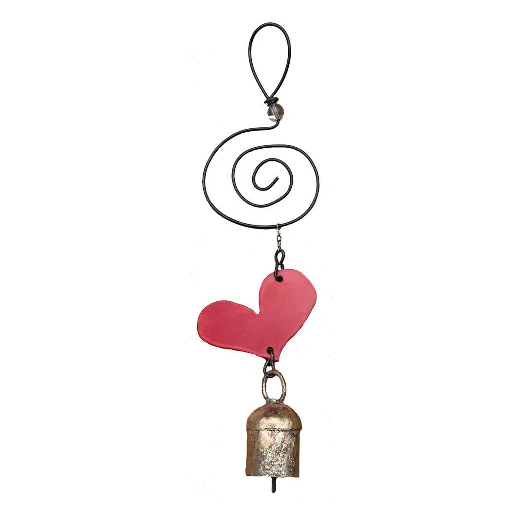HEART Cutout Recycled Metal Chime Multiple Colors Available Heart ...