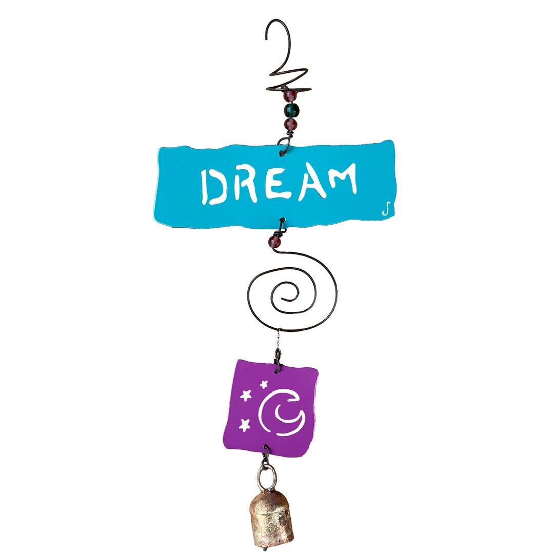 DREAM STARS MOON Symbol Recycled Metal Chime Horizontal Dream Chime ...