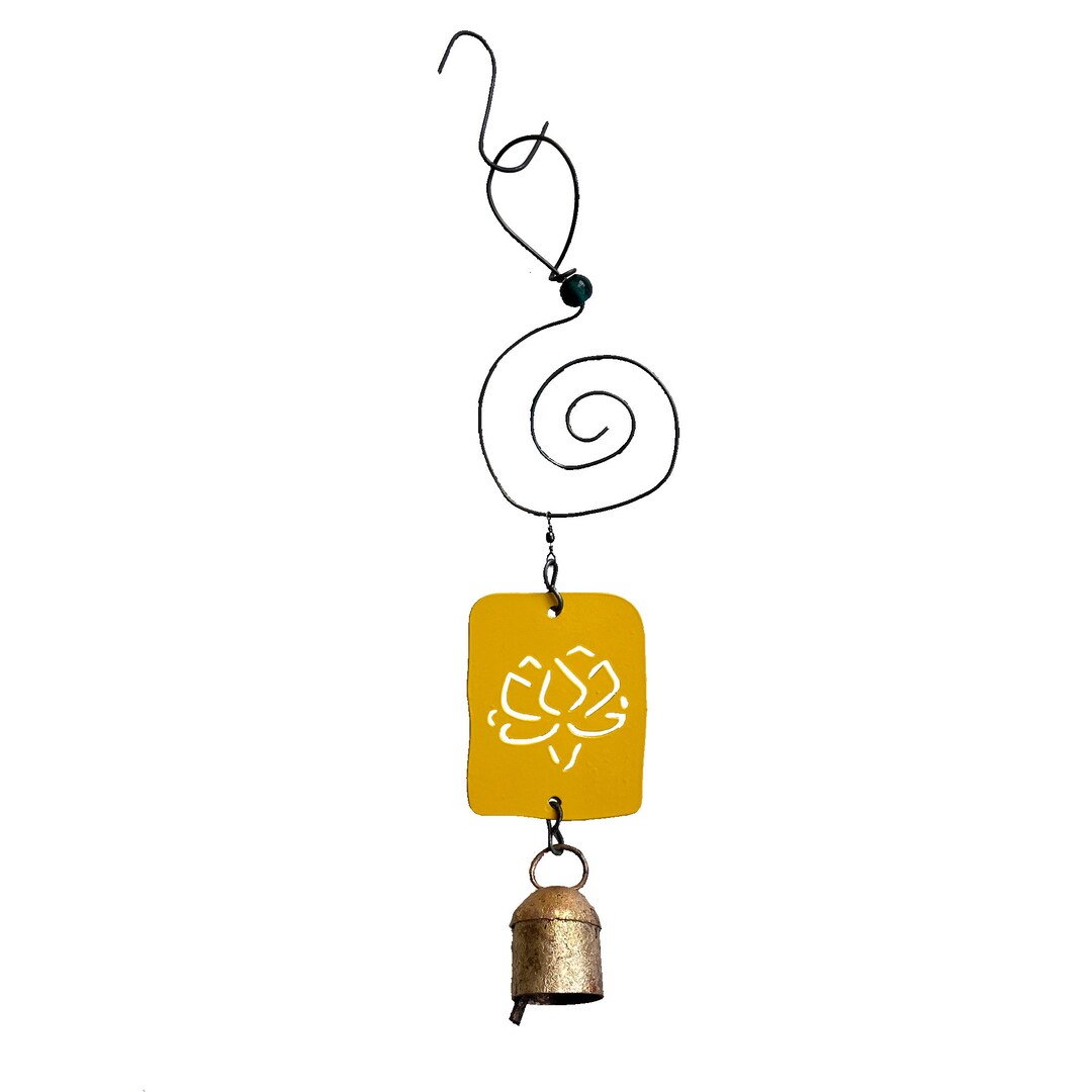 LOTUS FLOWER Symbol Recycled Metal Chime Multiple Colors Available ...