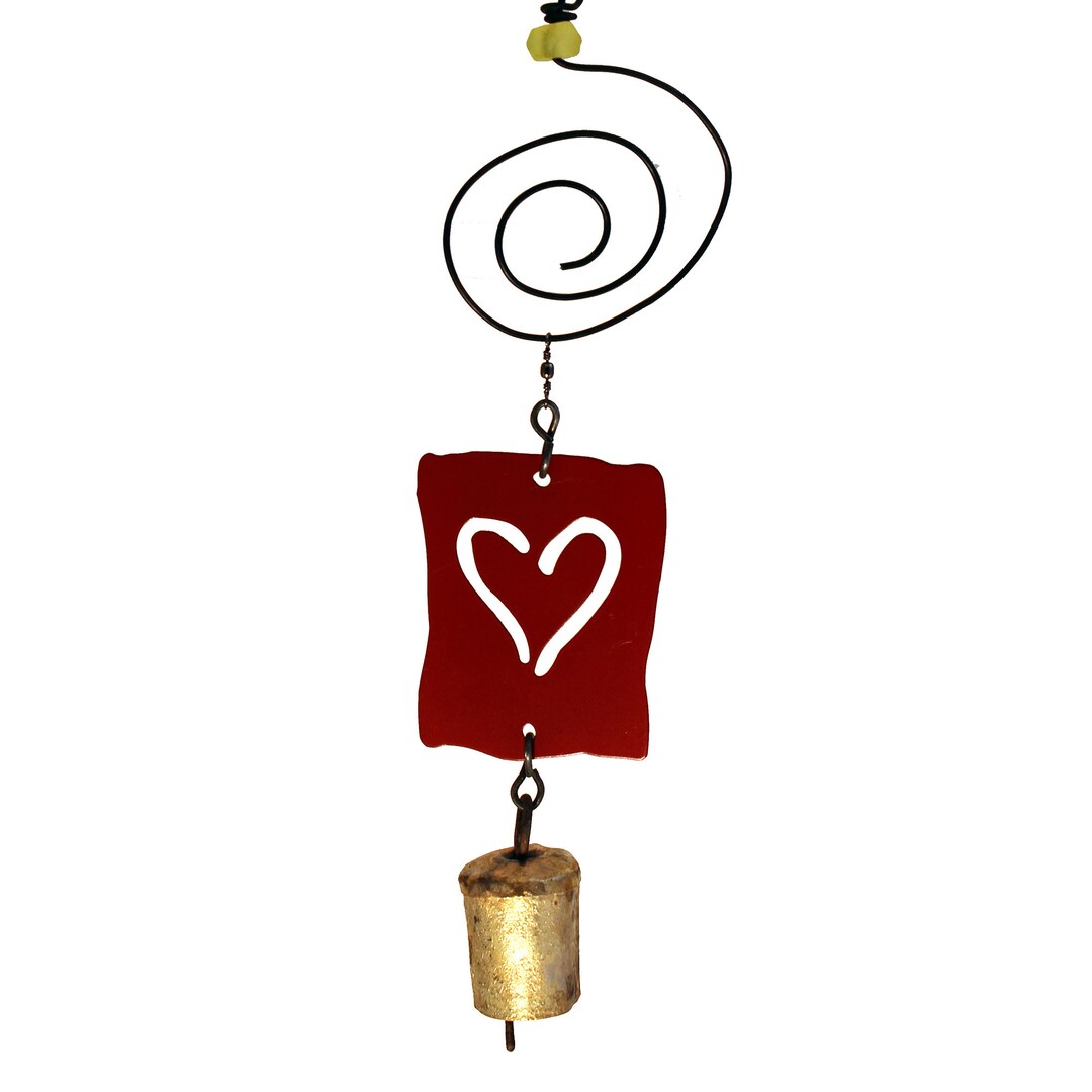 HEART Symbol Recycled Metal Chime Multiple Colors Available Heart ...