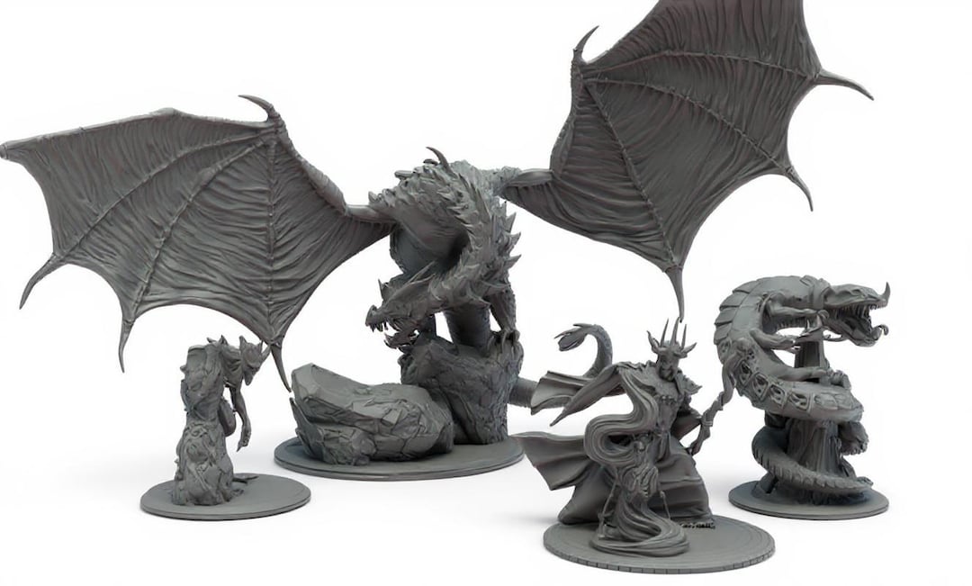 STL 3D Pack Infernal Pack, Demon, Demonic Dragon | Dnd, Tabletop, RPG ...