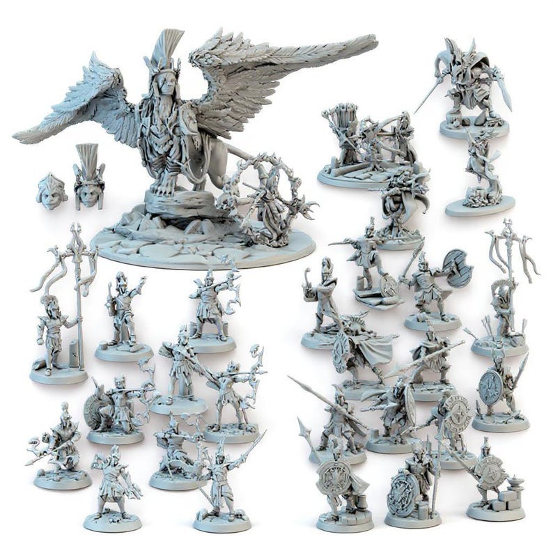 STL 3D Pack Greek Mythology, Spartan Warriors, Winged Beast, Sphinx ...