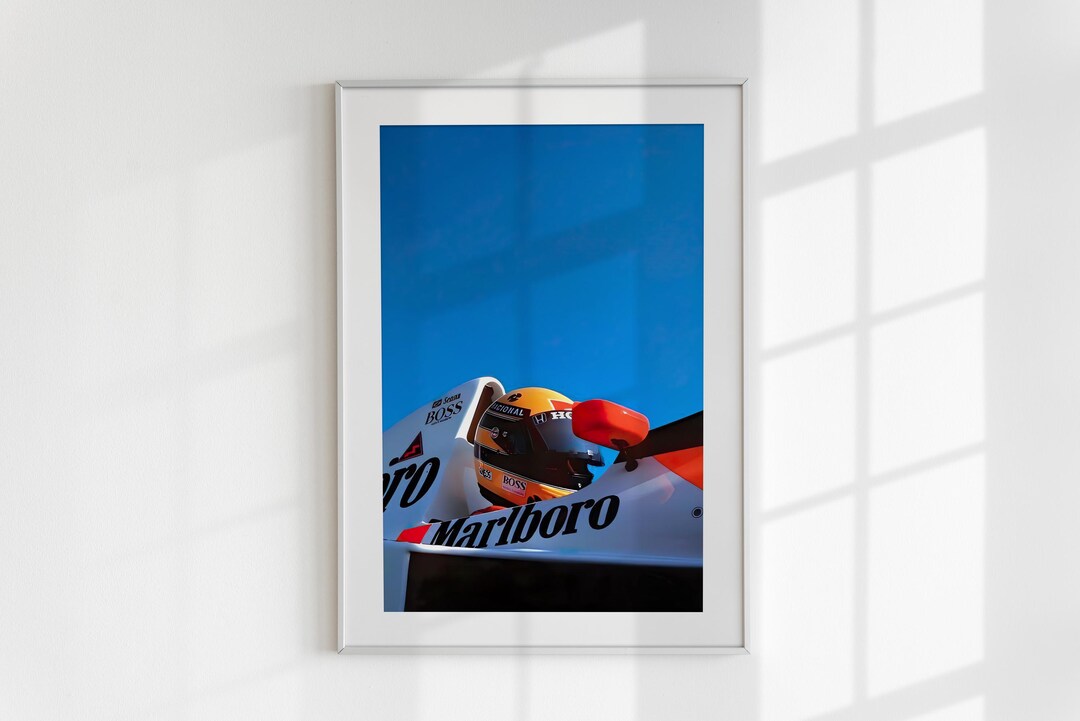 F1 Ayrton Senna Poster, Senna Poster, Retro Formula 1 Poster, Vintage ...