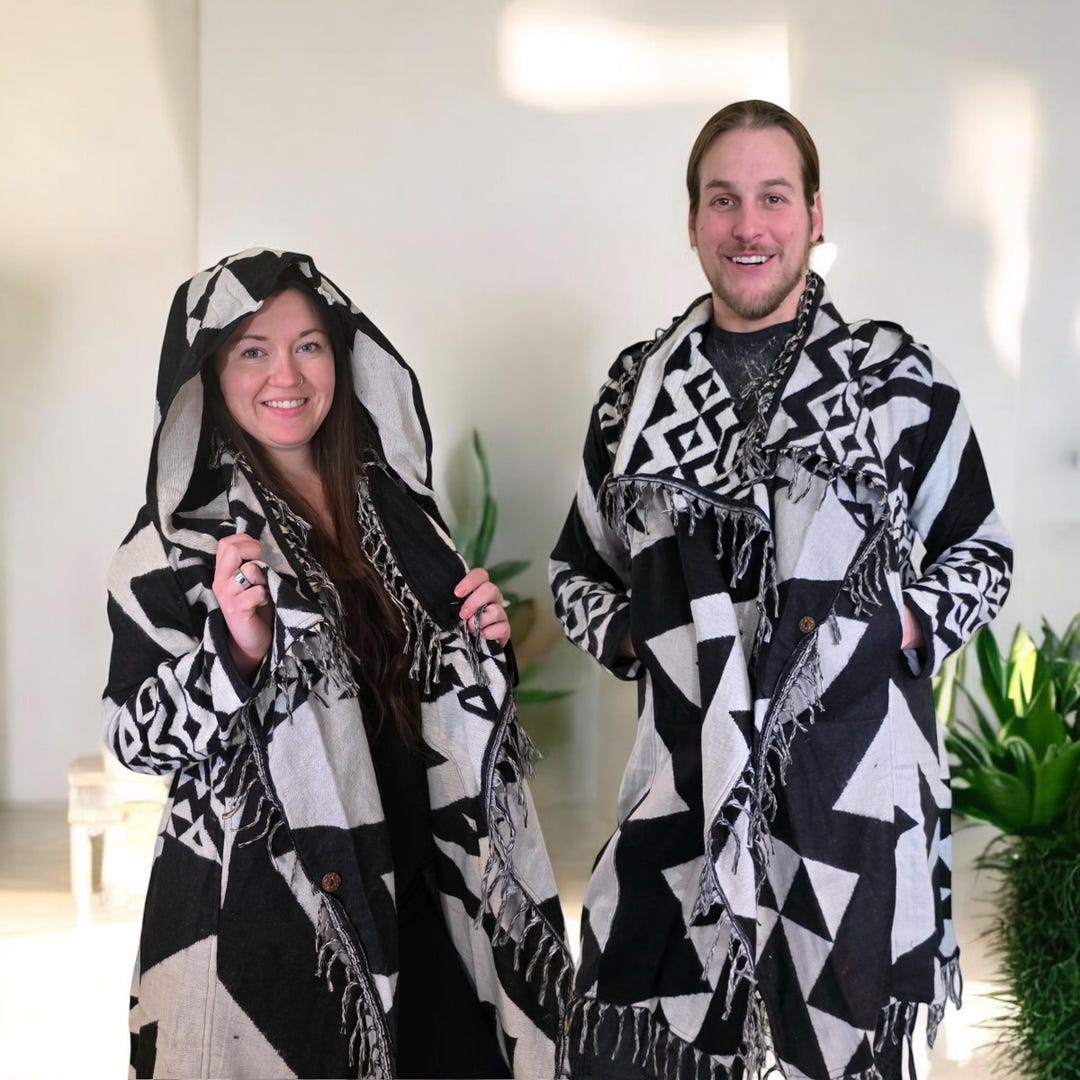 Classic Aztec Fringe Coat Fashionable Wizard Coat for Festivals and ...