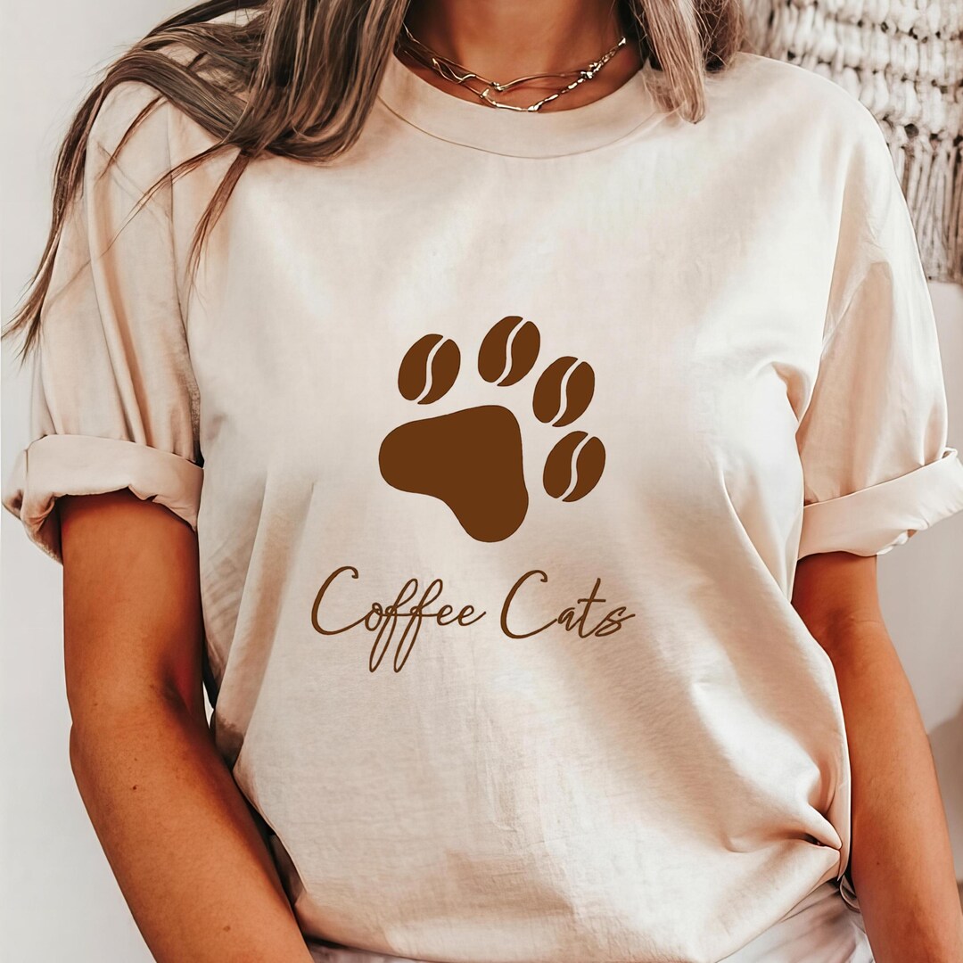 Coffee Bean Cat Paw T-shirt: Comfort Colors Retro Tee - Etsy