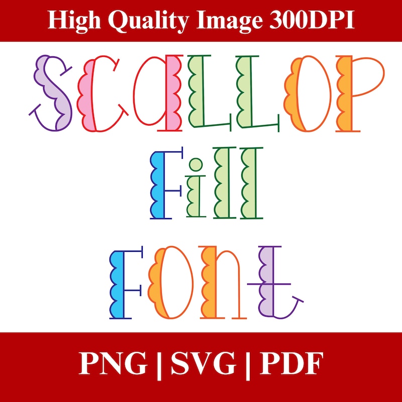 Scallop Alpha Font - Etsy