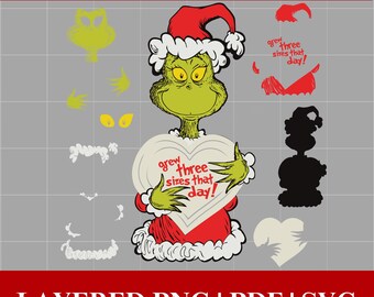 Grinch's Small Heart Grew Three Times That Day SVG: Grinch Grow Times ...