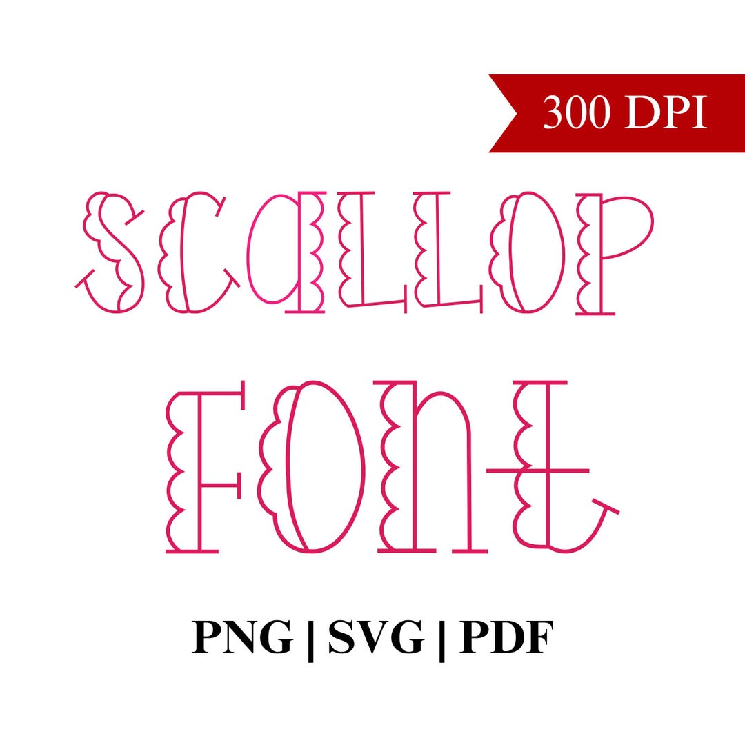 Scallop Font: Retro Alphabets SVG, PNG, PDF (instant Download) - Etsy