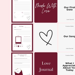 Printable Couples Love Journal | 40+ Page Digital Scrapbook | Love ...