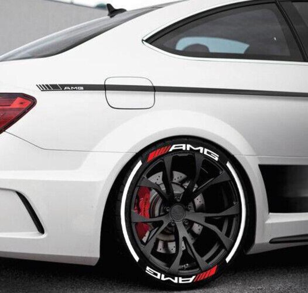 AMG Stripe Tire Stickers – Tire Lettering & Permanent Tire Decals for ...
