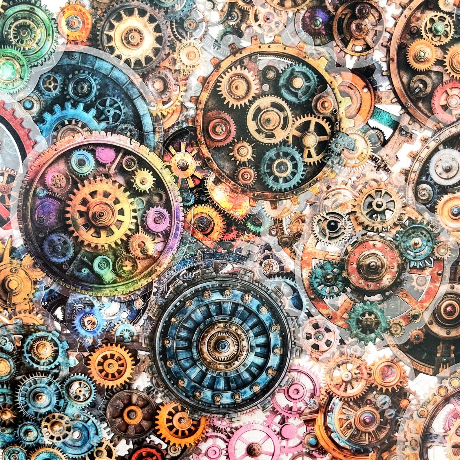 50PCS Retro Steampunk Stickers, Mechanical Gear Stickers, Industrial ...