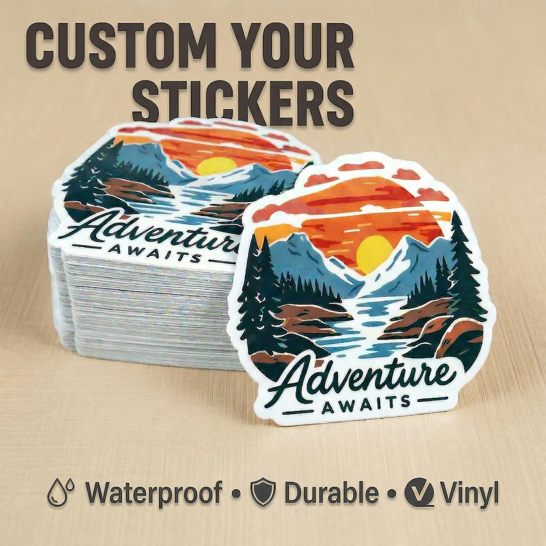 Custom Vinyl Stickers, Personalized Logo Decals | Waterproof Die Cut ...