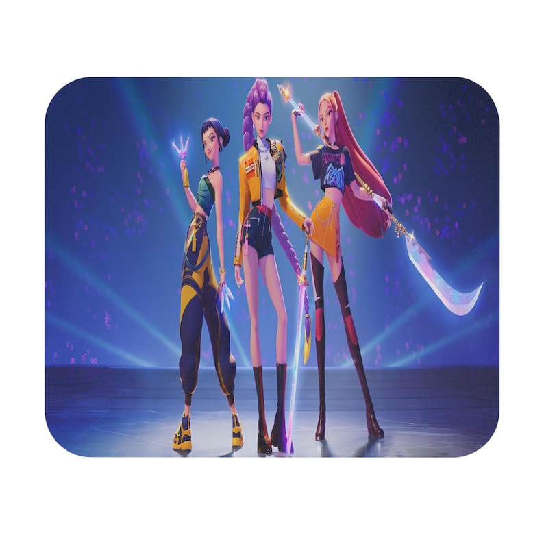 Kpop Demon Hunters HUNTRIX Lumi Mira Zoey Mouse Pad - Etsy Australia