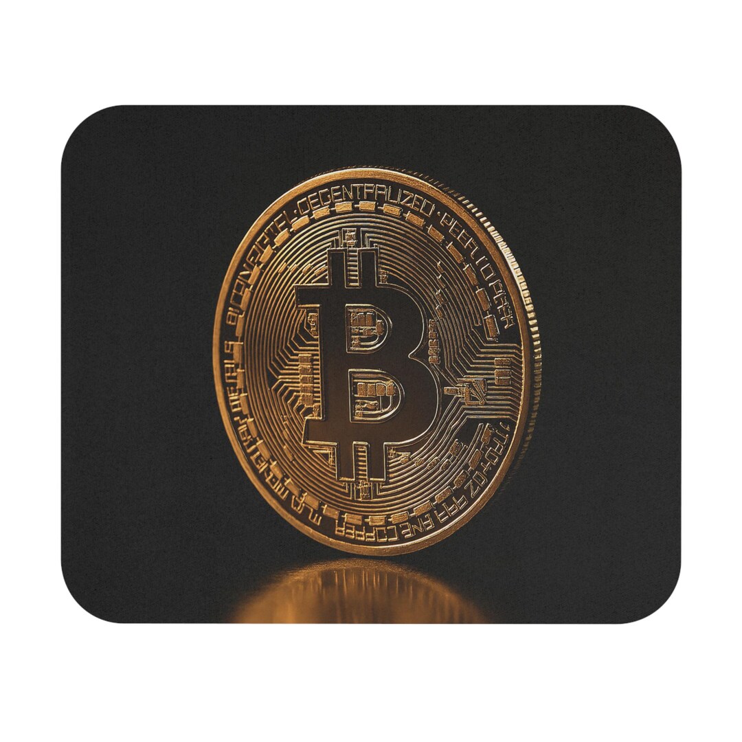 Luxury Gold Bitcoin Mouse Pad - Etsy