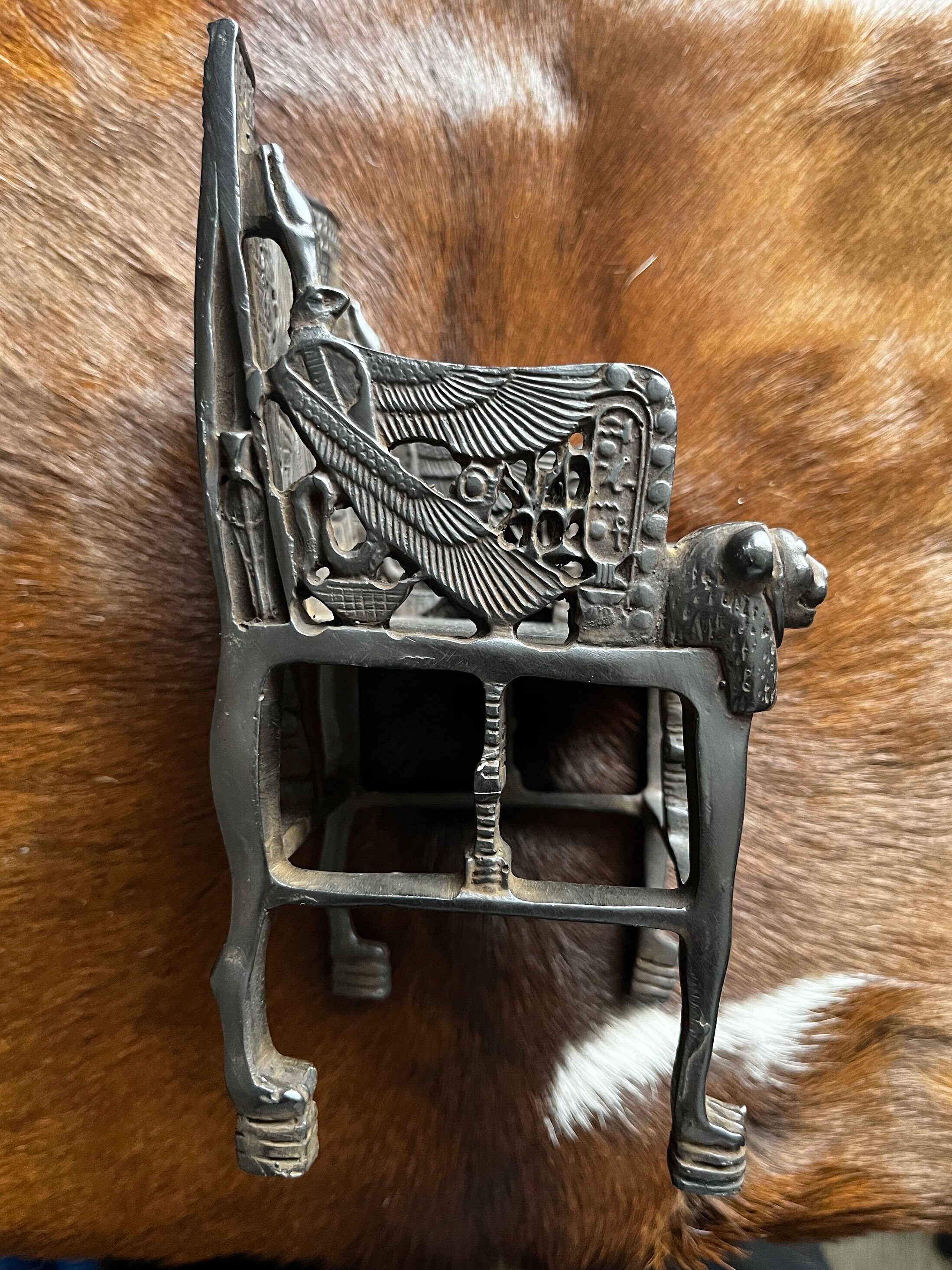 The Original Antique Pharaonic Throne Miniature Chair Replica of King ...