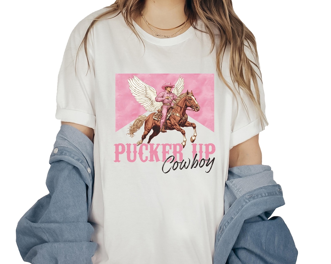 Pucker up Cowboy Shirt, Valentine's Day Tee for Her, Western Romance ...