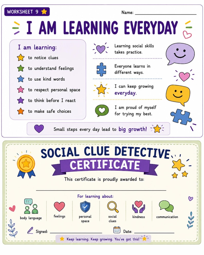 Recognizing Body Language Social Story Workbook for Autism & Special ...