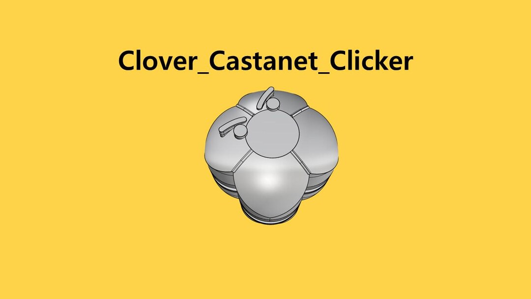 Clover Castanet Keycap Clicker STL | Mx-compatible Sound Fidget Toy | 4 ...