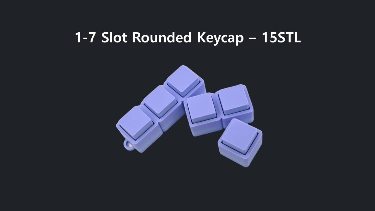 1–7 Slot Rounded Keycap Tray STL Set | Smooth Grip Clicker | Mx ...
