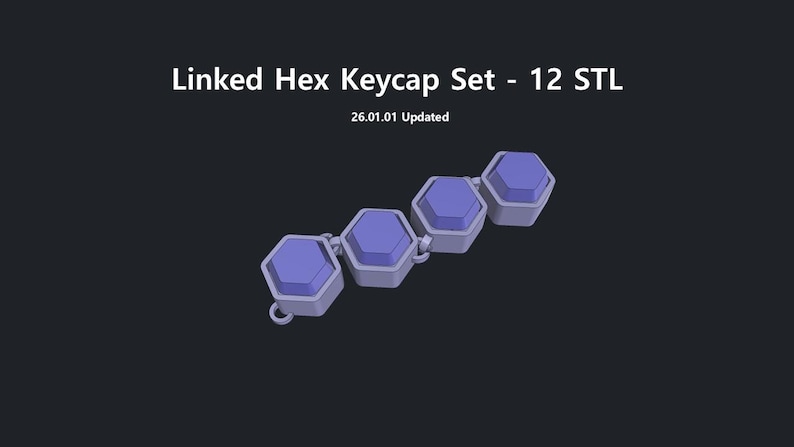 Linked Hex Keycap | Modular Chain Keycap STL Set | Mx-compatible ...