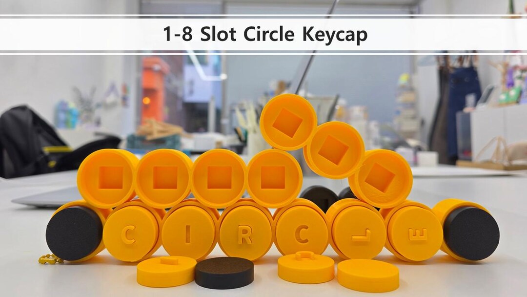 Round Circle Keycap Fidget Tray | 1–8 Slot MX Clicker STL | Desk Toy ...