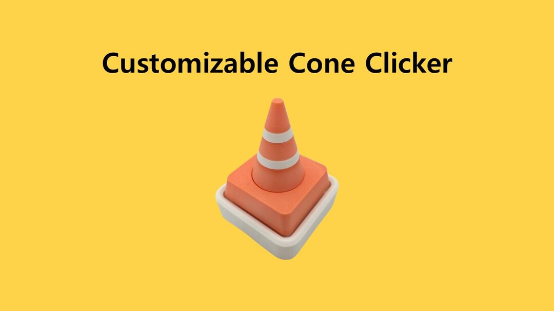 Customizable Cone Clicker | Fidget Toy STL | Includes 5 Interchangeable ...